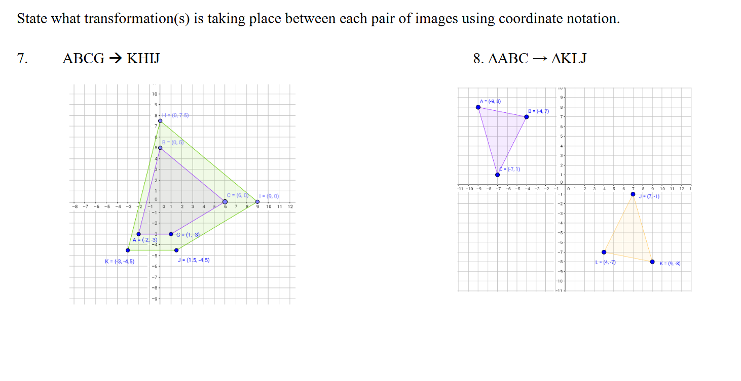 Solved State What Transformation S Is Taking Place Between
