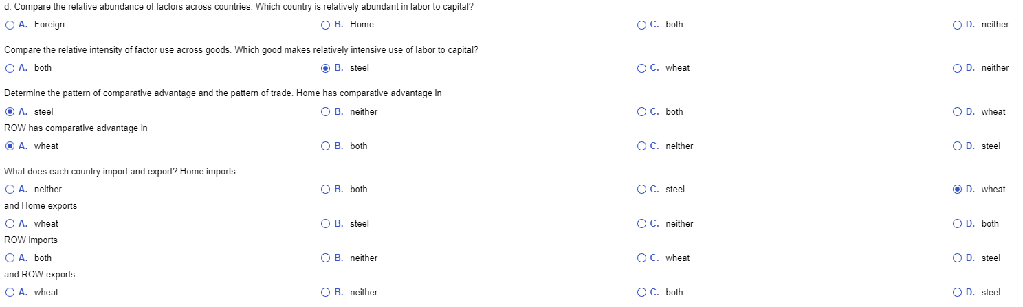 Solved 2. Suppose that the ROW has the same technology (10 | Chegg.com