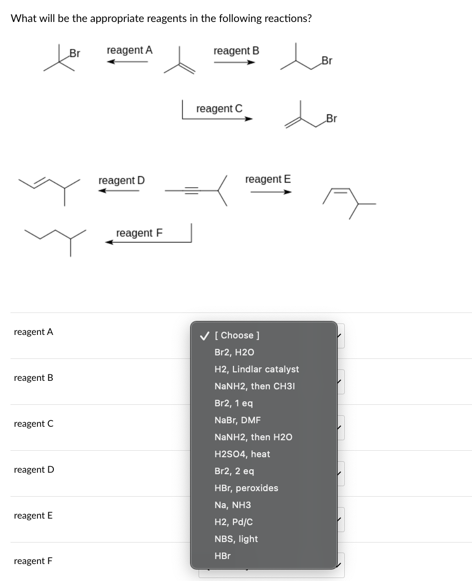 Solved What will be the appropriate reagents in the | Chegg.com