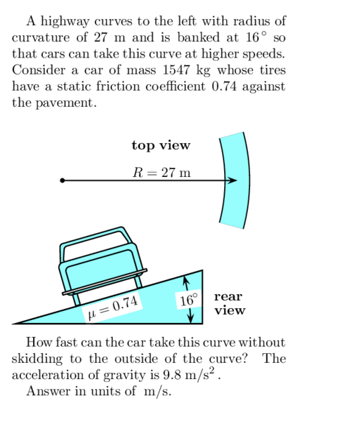 Solved A highway curves to the left with radius of curvature | Chegg.com