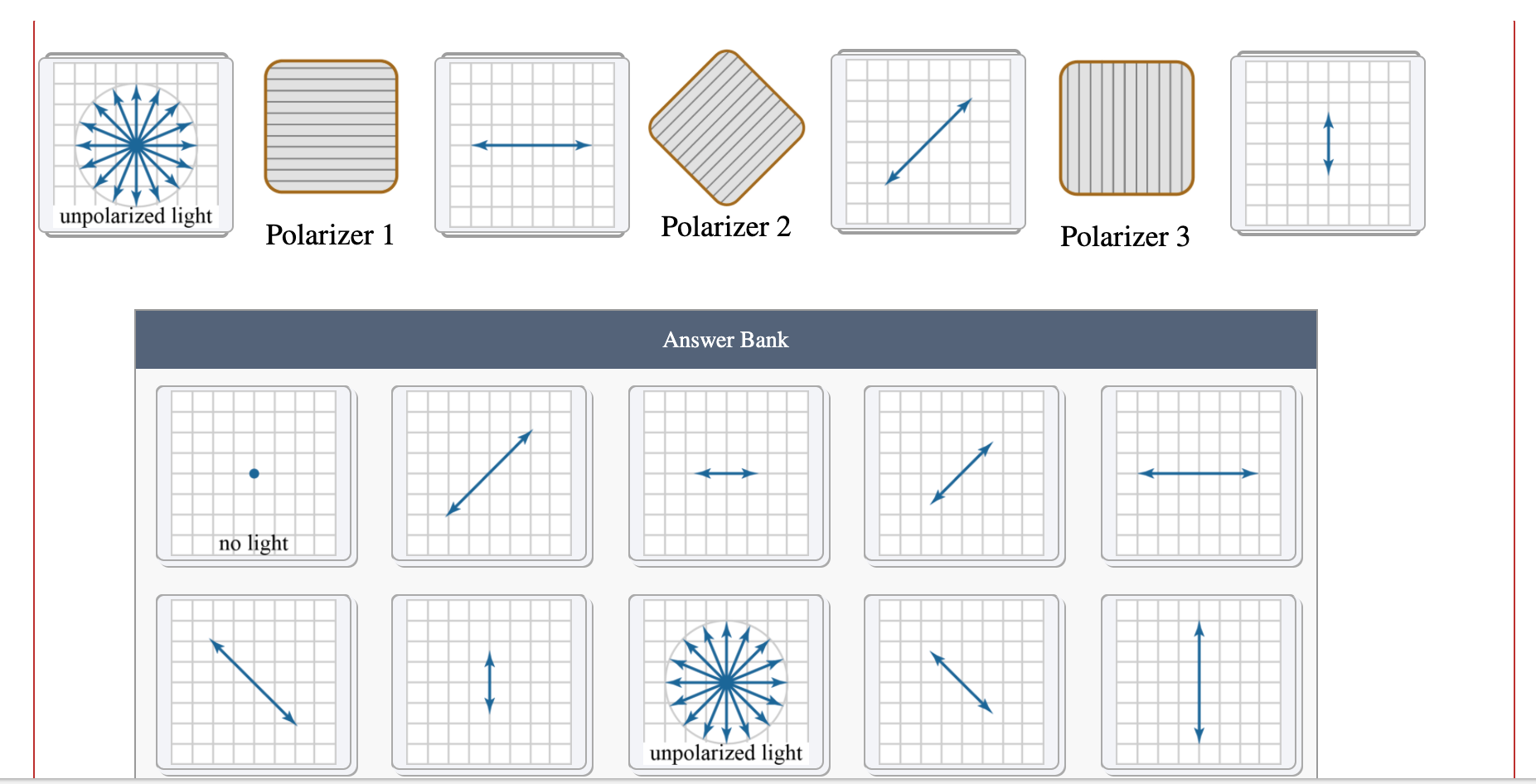 Solved Three polarizing filters are arranged in a sequence, | Chegg.com