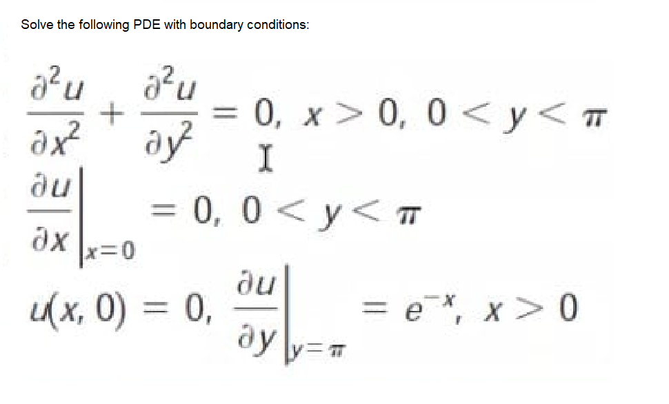 Solved Solve the following PDE with boundary conditions: + | Chegg.com