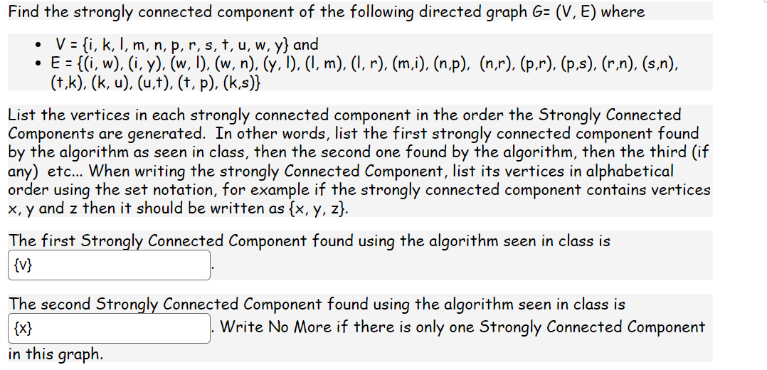 Solved Find the strongly connected component of the | Chegg.com