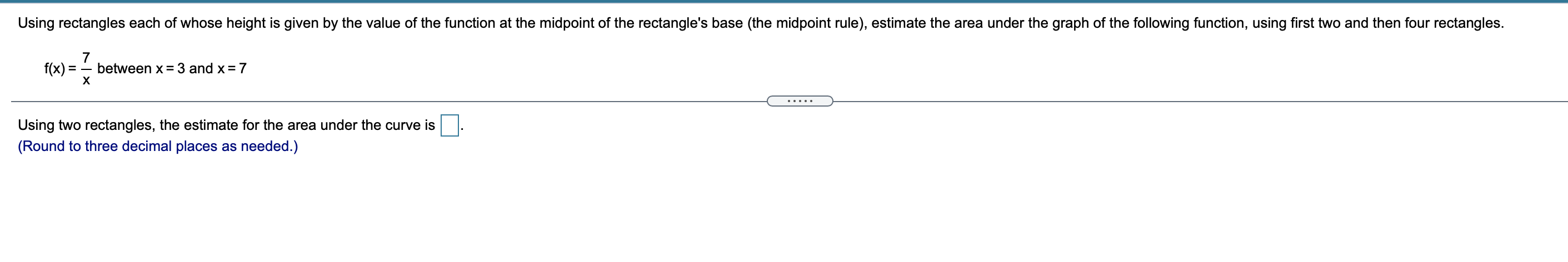 Solved PART 2) using four rectangles, the estimate for the | Chegg.com