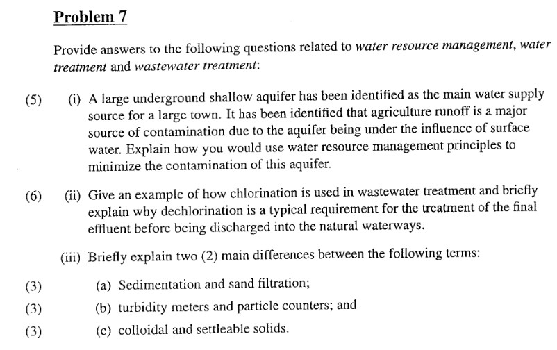 Solved Problem 7Provide answers to the following questions | Chegg.com