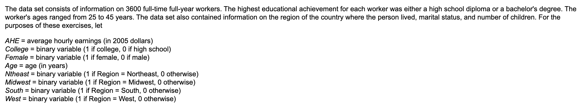Solved The data set consists of information on 3600 | Chegg.com