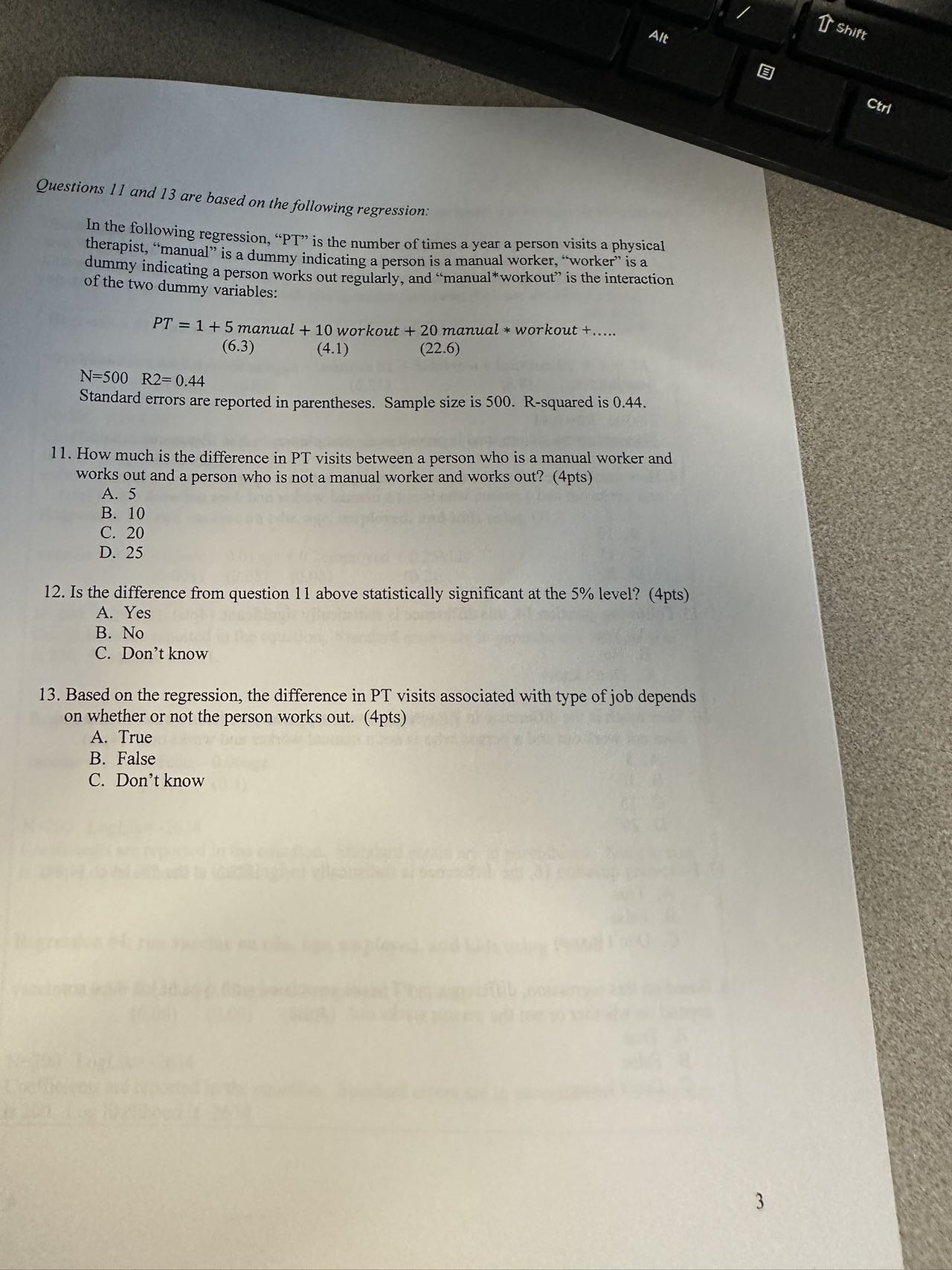 Solved Questions 11 and 13 are based on the following | Chegg.com