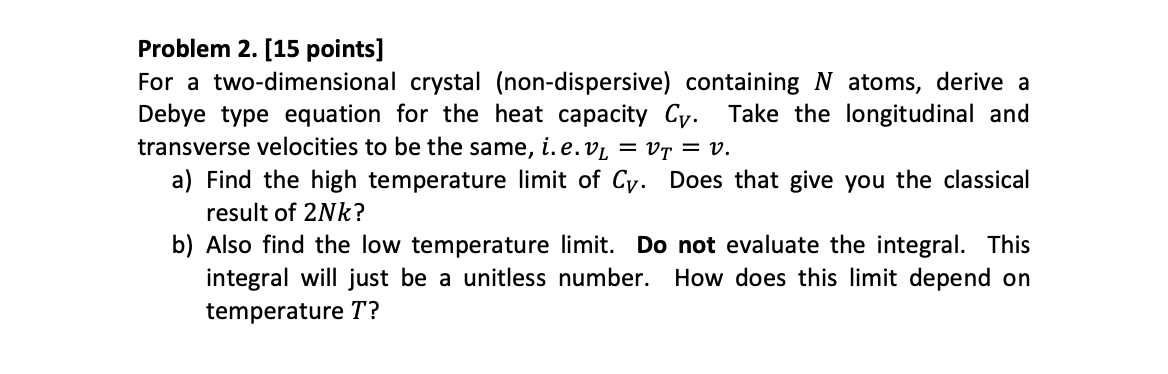 Solved Problem 2 15 Points For A Two Dimensional Crystal 9340