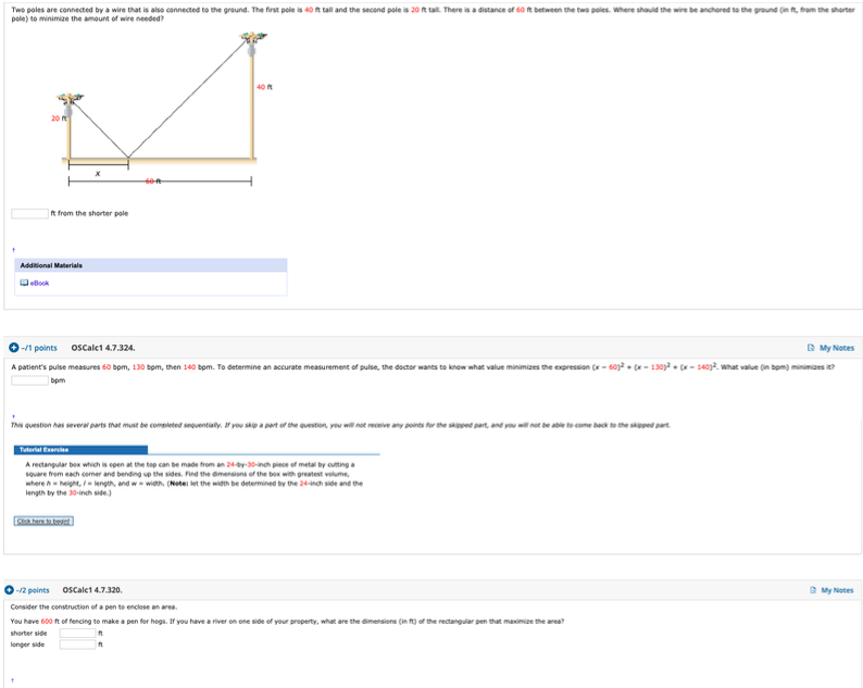 Solved Two poles are connected by a wire that is also | Chegg.com