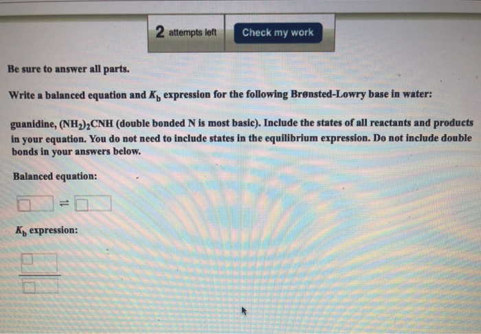 Solved 2 attempts left Check my work Be sure to answer all | Chegg.com