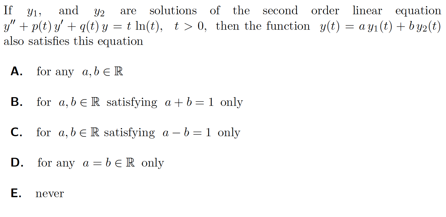Solved If yl, are and Y2 solutions of the second order | Chegg.com