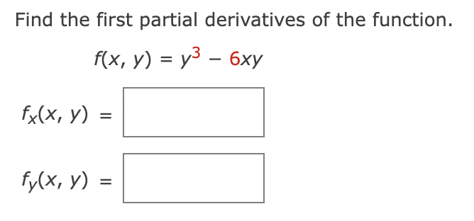 Solved Find the first partial derivatives of the function. | Chegg.com