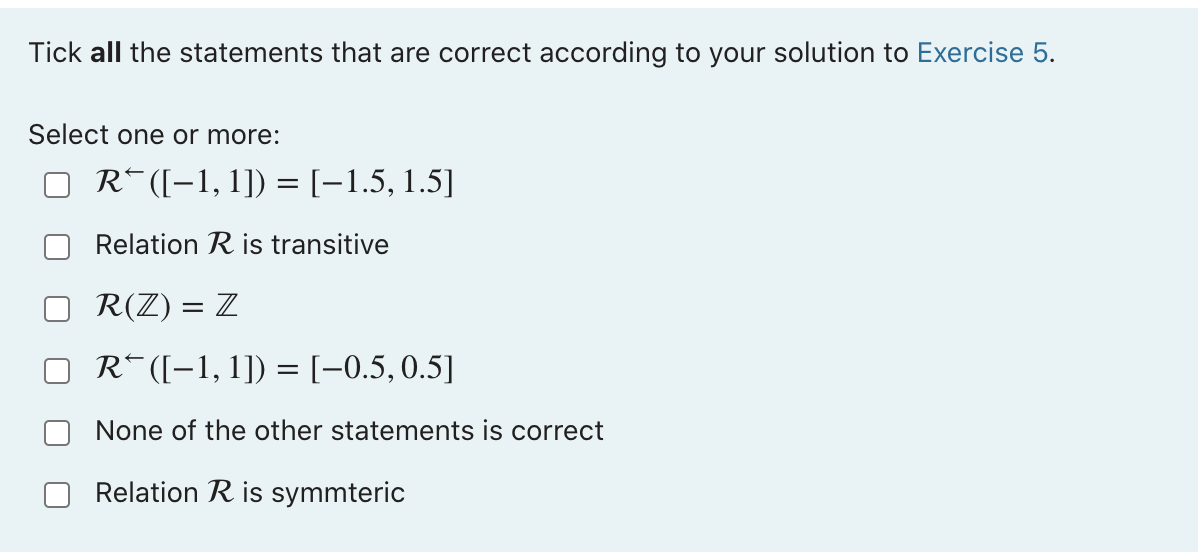 Solved Tick all the statements that are correct according to | Chegg.com