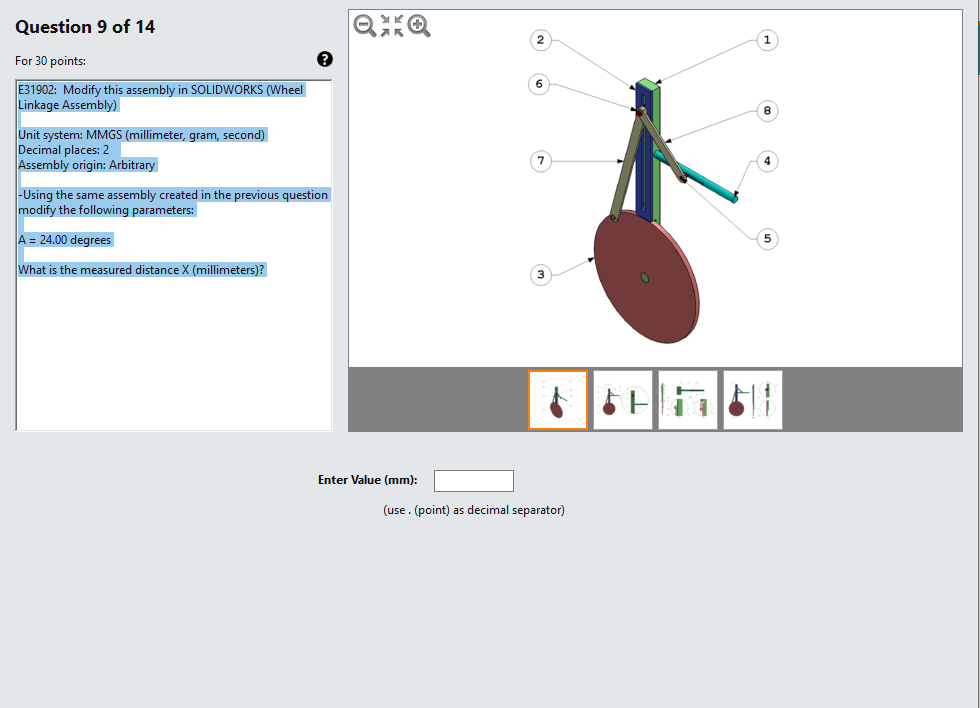 Solved E31902: Modify this assembly in SOLIDWORKS (Wheel | Chegg.com