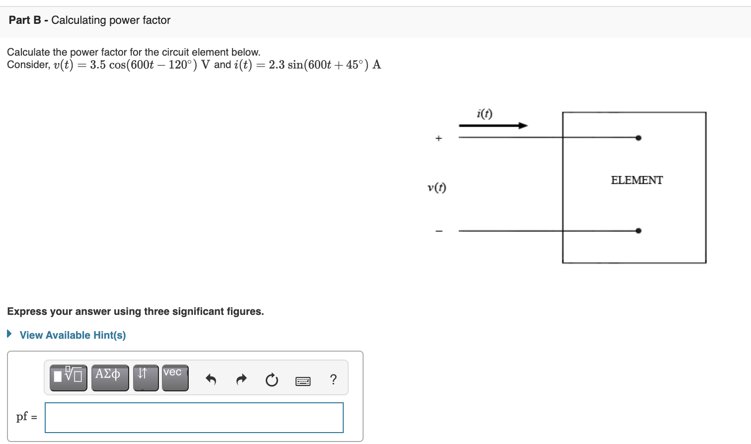 Solved Part A - Calculating average and reactive power | | Chegg.com