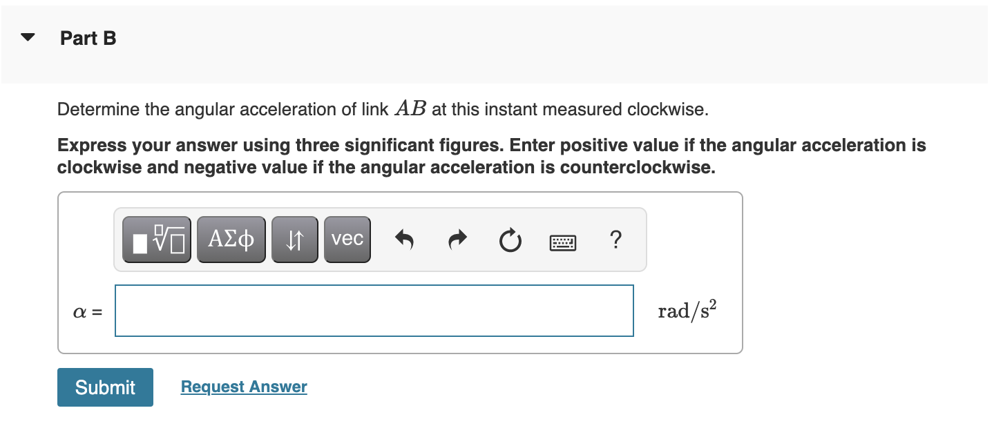 Solved Part A At the instant 0 = 60°, the slotted guide rod | Chegg.com