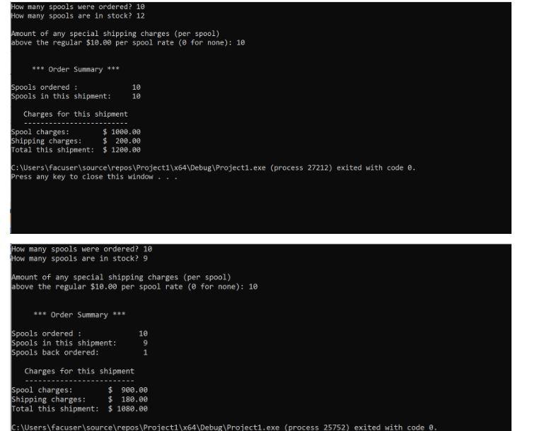 Solved Order Status(50pts) (write a program using | Chegg.com