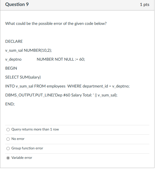 Solved What could be the possible error of the given code | Chegg.com