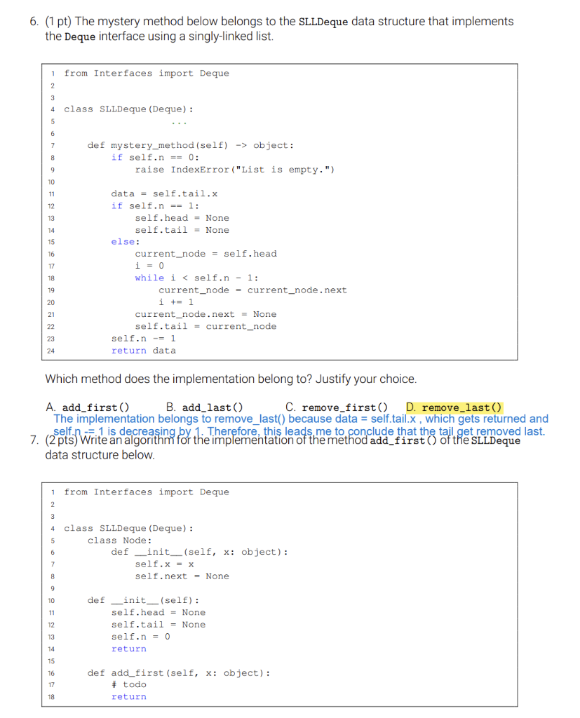 Solved Did i get 6 correct along with my reasoning? Also can | Chegg.com