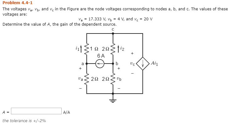 Solved Problem 4.4-1 The voltages Va, Vb, and vc in the | Chegg.com