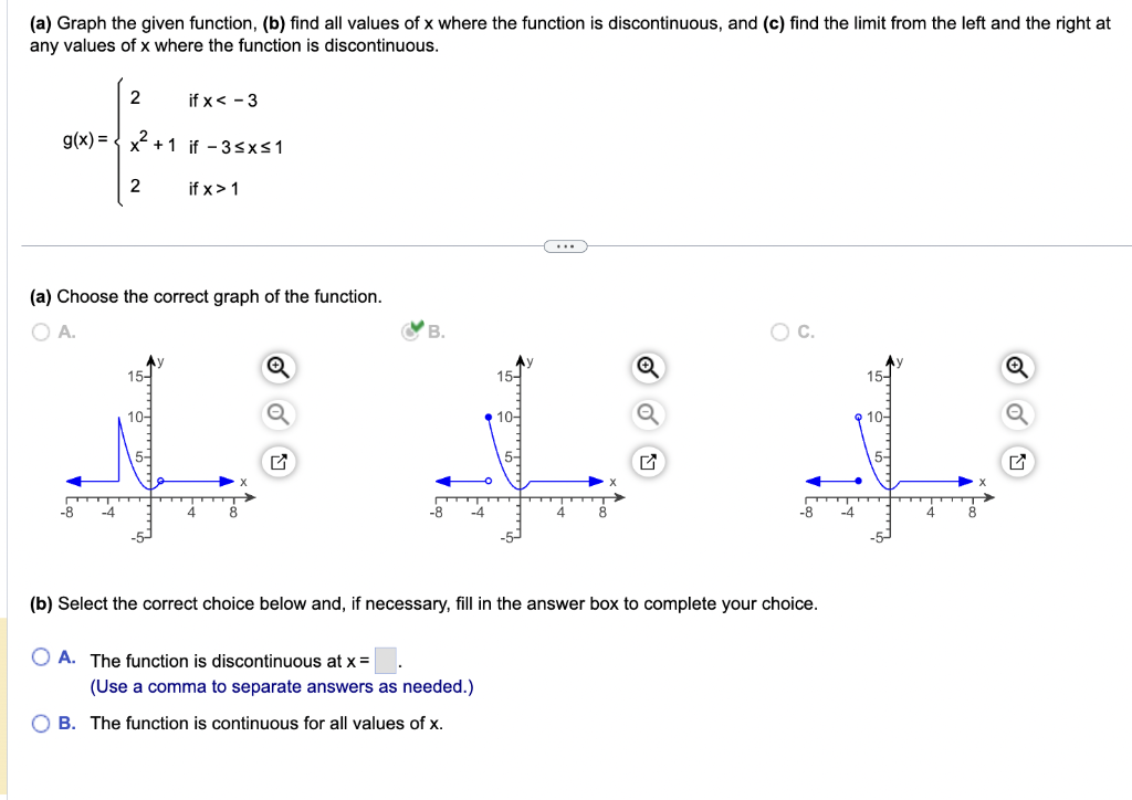 Solved A Graph The Given Function B Find All Values Of 