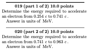 Solved 019 (part 1 of 2) 10.0 points Determine the energy | Chegg.com