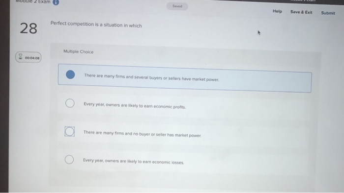 Solved le 2Exam Saved Help Save & Exit Submit Perfect | Chegg.com Solved le 2Exam Saved Help Save & Exit Submit Perfect | Chegg.com