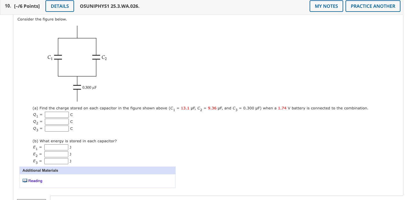 Solved -/6 Points] OSUNIPHYS1 25.3.WA.026. Consider the | Chegg.com
