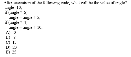 Solved After execution of the following code, what will be | Chegg.com