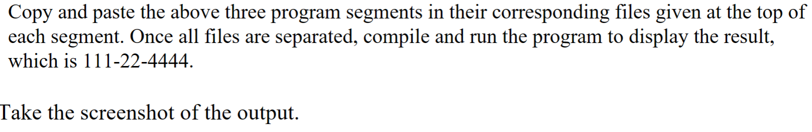 Solved Copy and paste the above three program segments in | Chegg.com
