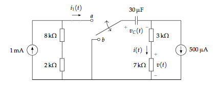 Solved The switch in the circuit in Figure 8 changes | Chegg.com