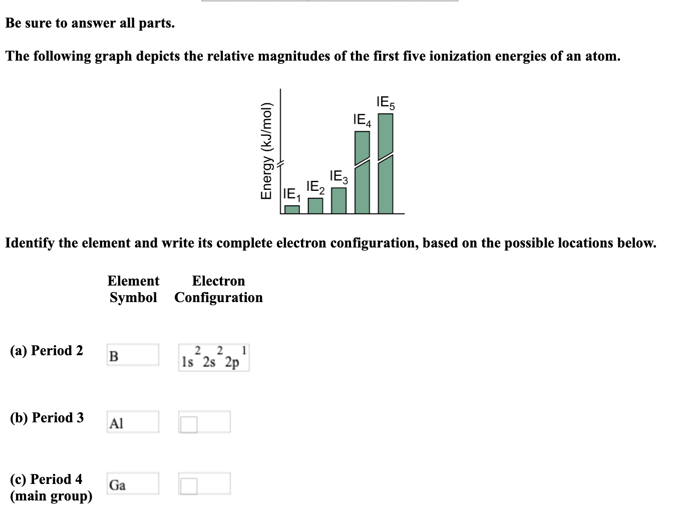 Solved solveBe sure to answer all parts.The following graph | Chegg.com