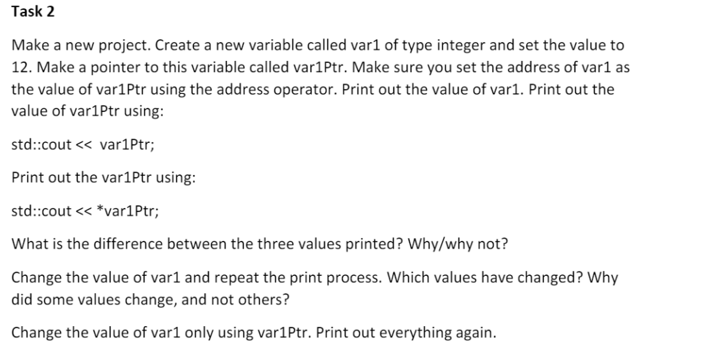 Solved Make a new project. Create a new variable called var1 | Chegg.com