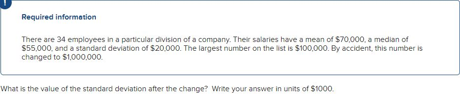 Solved Required information There are 34 employees in a | Chegg.com