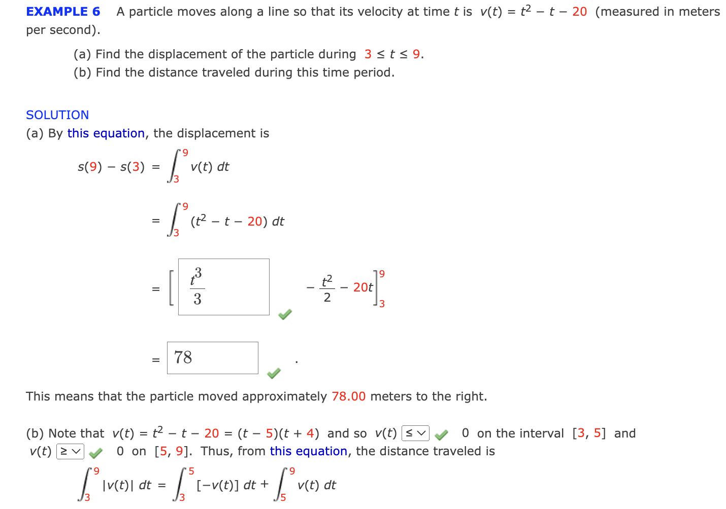 Solved EXAMPLE 6 A particle moves along a line so that its | Chegg.com