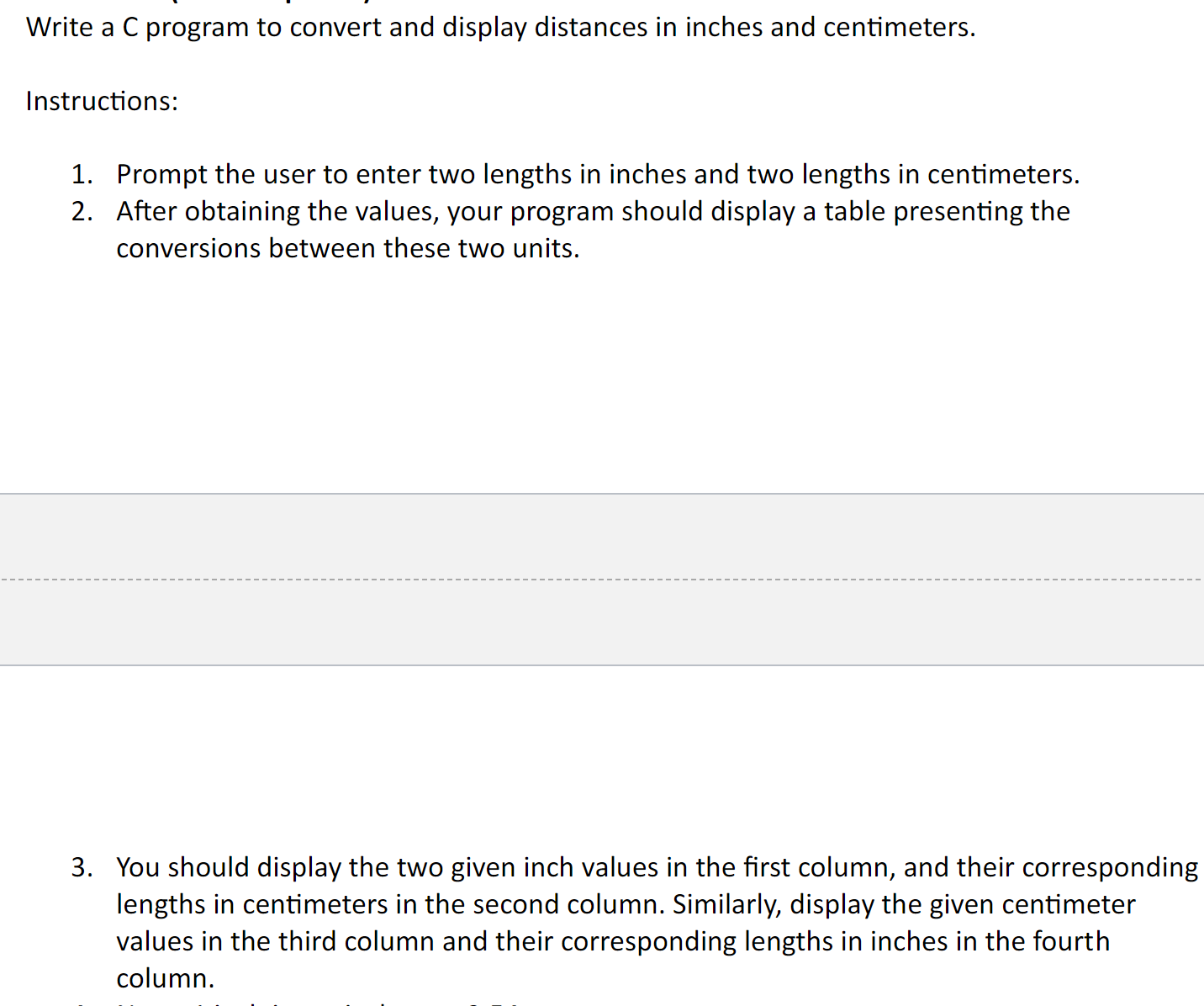 Solved Write a C program to convert and display distances in | Chegg.com