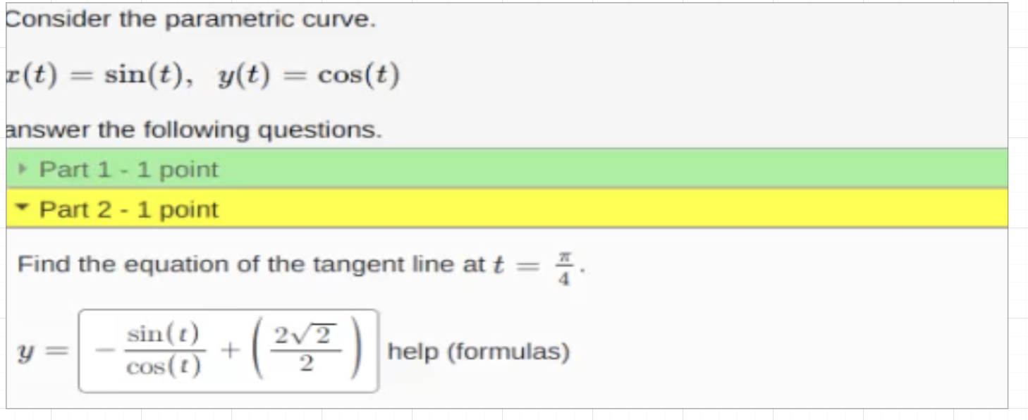 Solved Consider the parametric | Chegg.com
