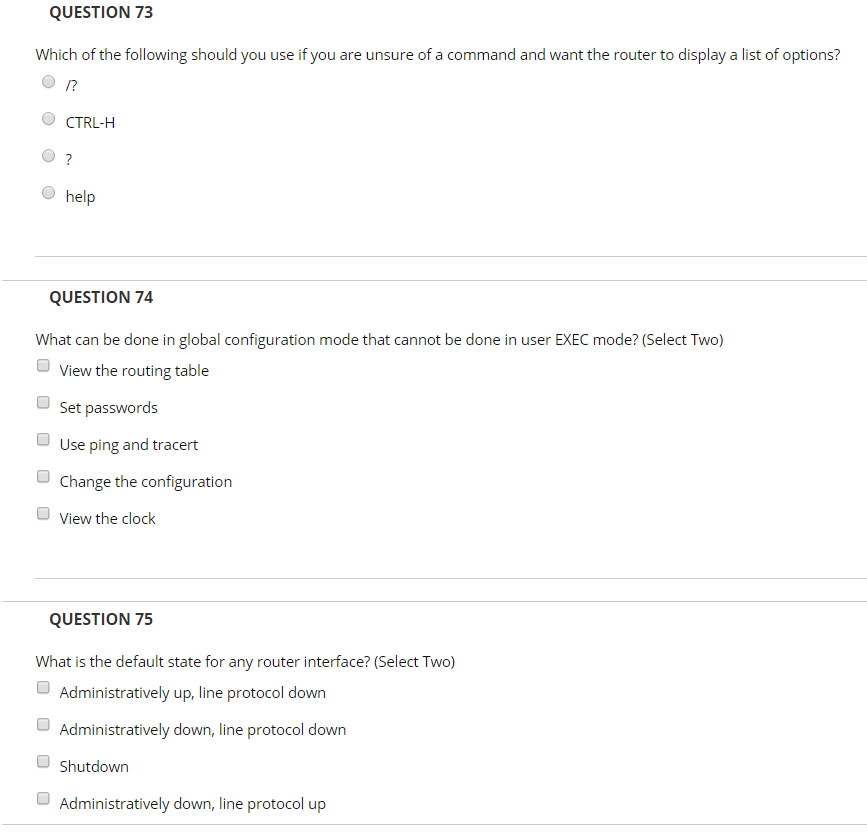 Solved QUESTION 73 Which Of The Following Should You Use If Chegg