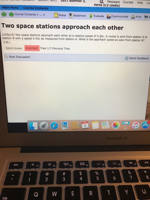 Solved Two space stations approach each other at a relative | Chegg.com