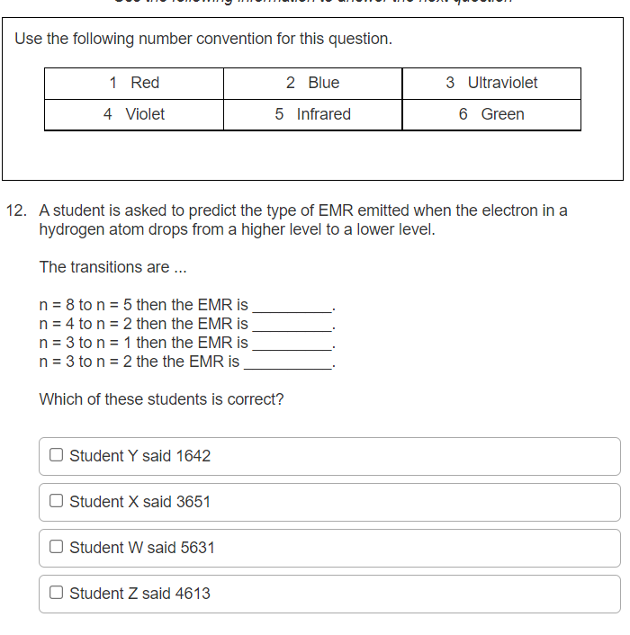 Solved Use the following number convention for this | Chegg.com