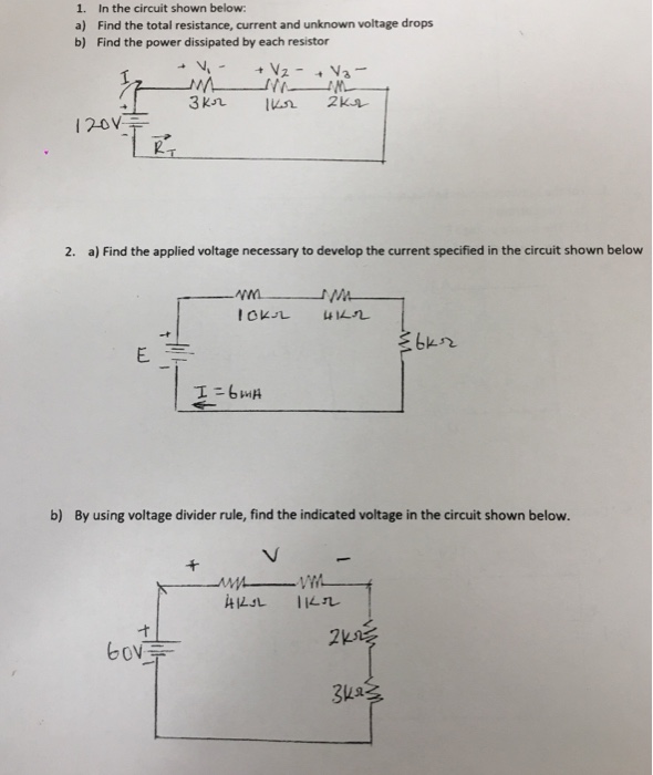Solved 1. a) b) In the circuit shown below: Find the total | Chegg.com