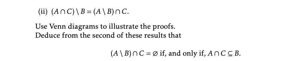 Solved (6) Prove that for sets A,B and C, (i) | Chegg.com