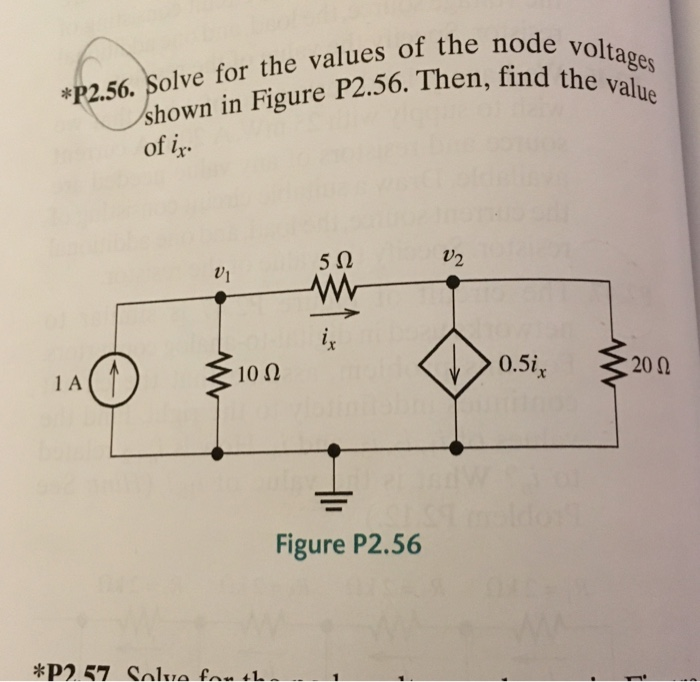 Solved *P2.56. Solve for the values of the node voltages | Chegg.com
