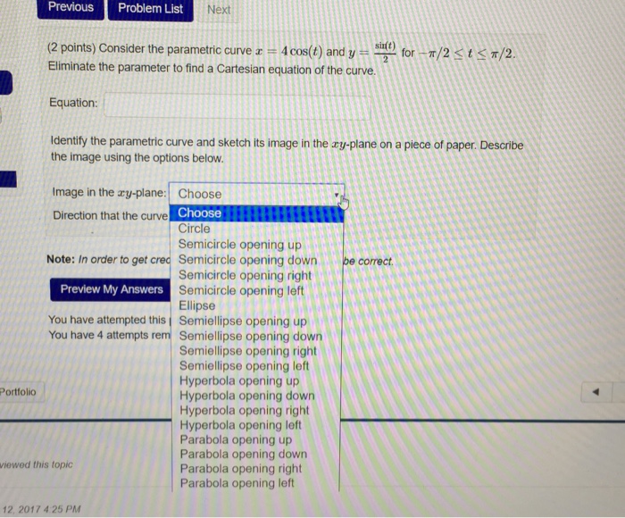 Solved Previous Problem List Next Problem (2 points) | Chegg.com