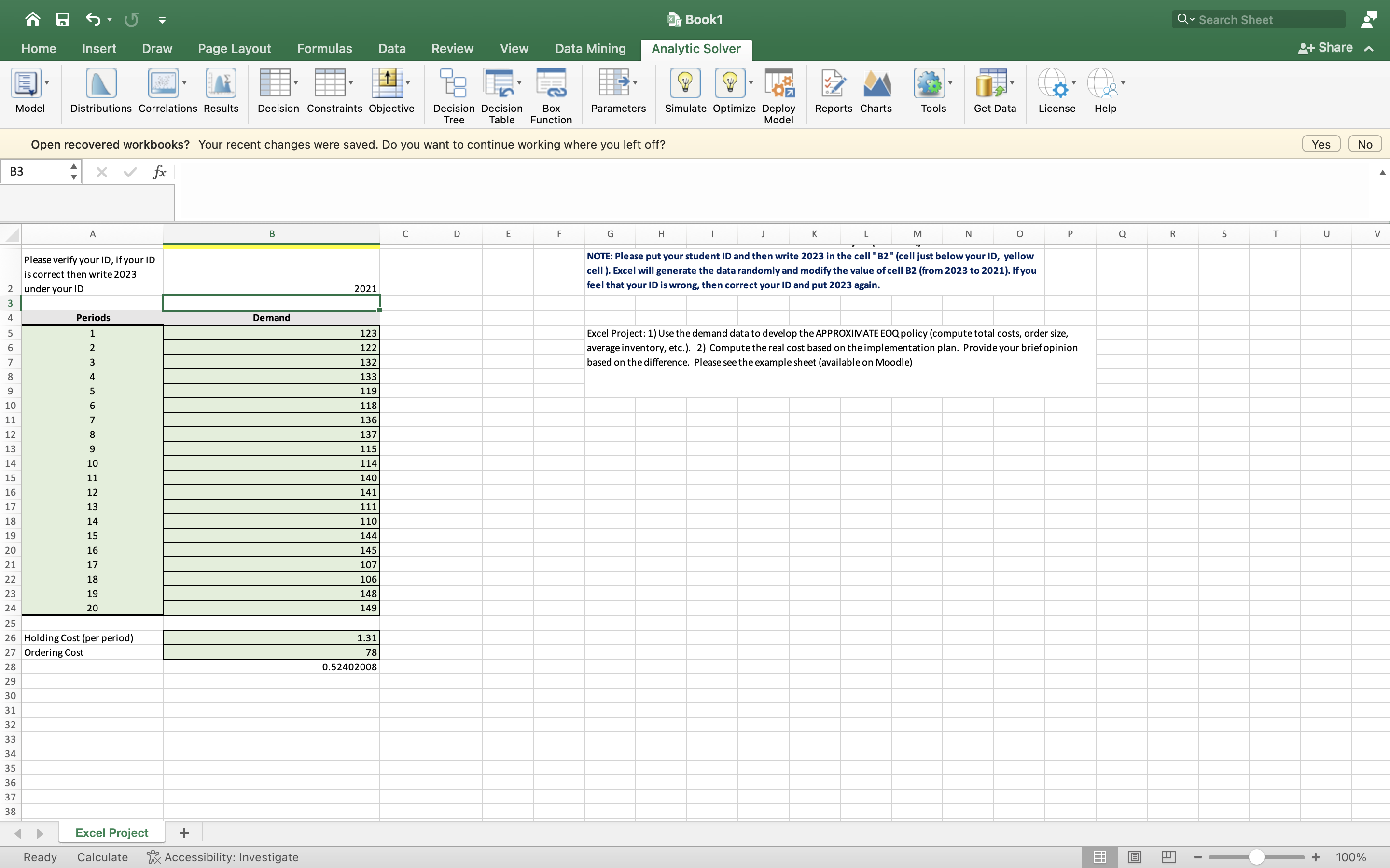 Solved Please complete the tasks on the excel sheet (Tasks 1 | Chegg.com