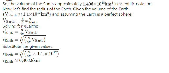 Solved The volume of the Earth is about 1.1×1012km3. Assume | Chegg.com