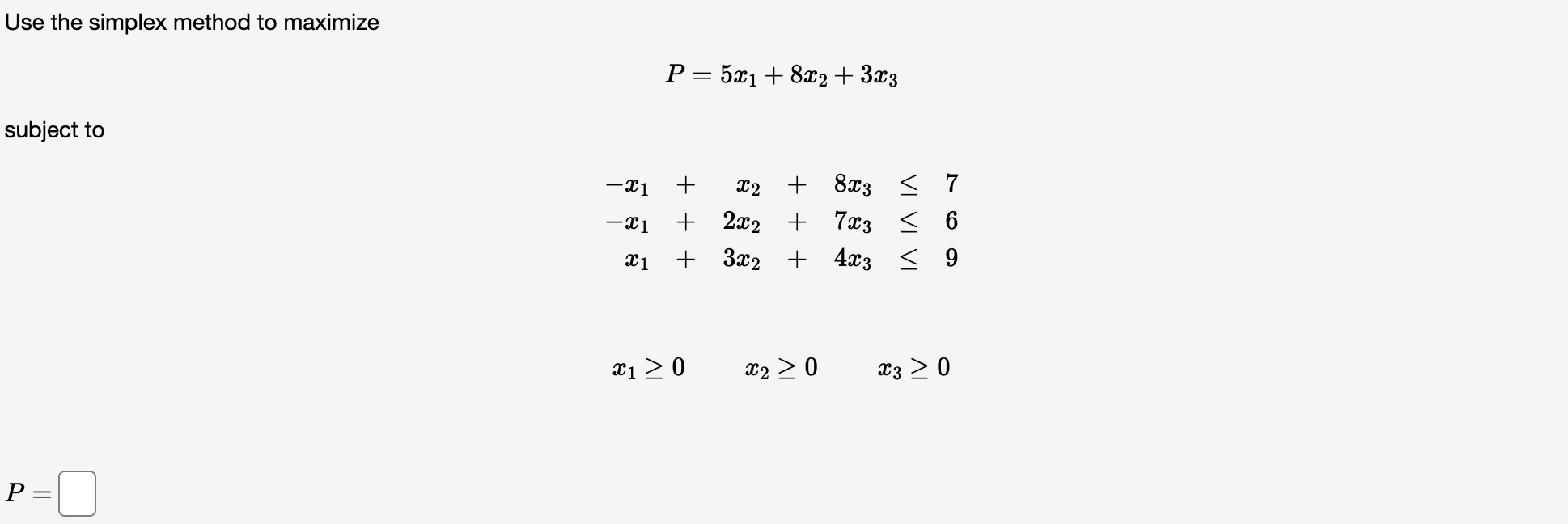 Solved Use the simplex method to | Chegg.com