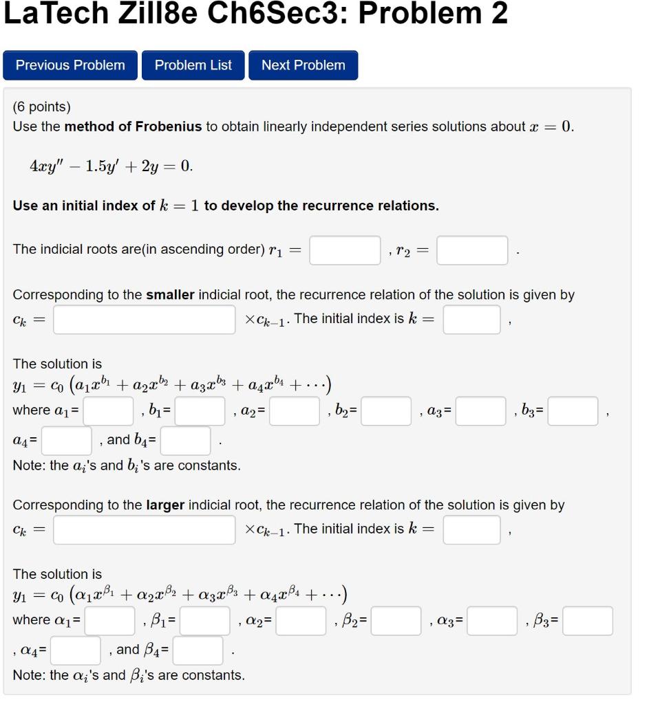Solved LaTech Zill8e Ch6Sec3: Problem 2 Previous Problem | Chegg.com