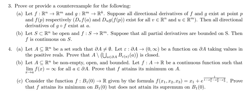Solved 3. Prove or provide a counterexample for the | Chegg.com