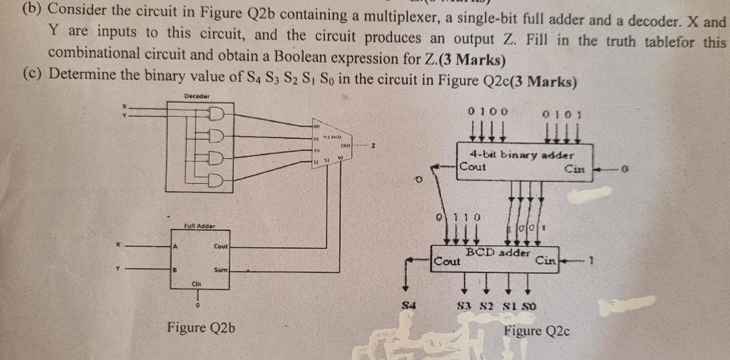 Solved (b) Consider the circuit in Figure Q2b containing a | Chegg.com